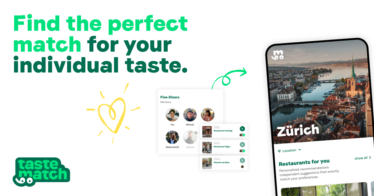 Taste Match – Find the best restaurants in your city – personalized recommendations for your taste.